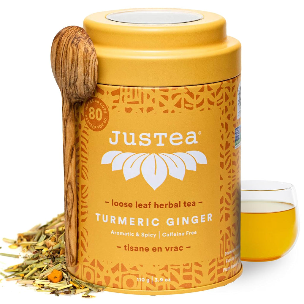 JusTea turmeric ginger herbal tea