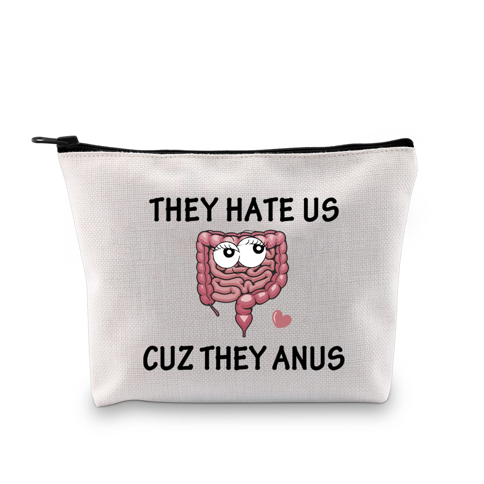 JXGZSO funny colon cosmetic bag