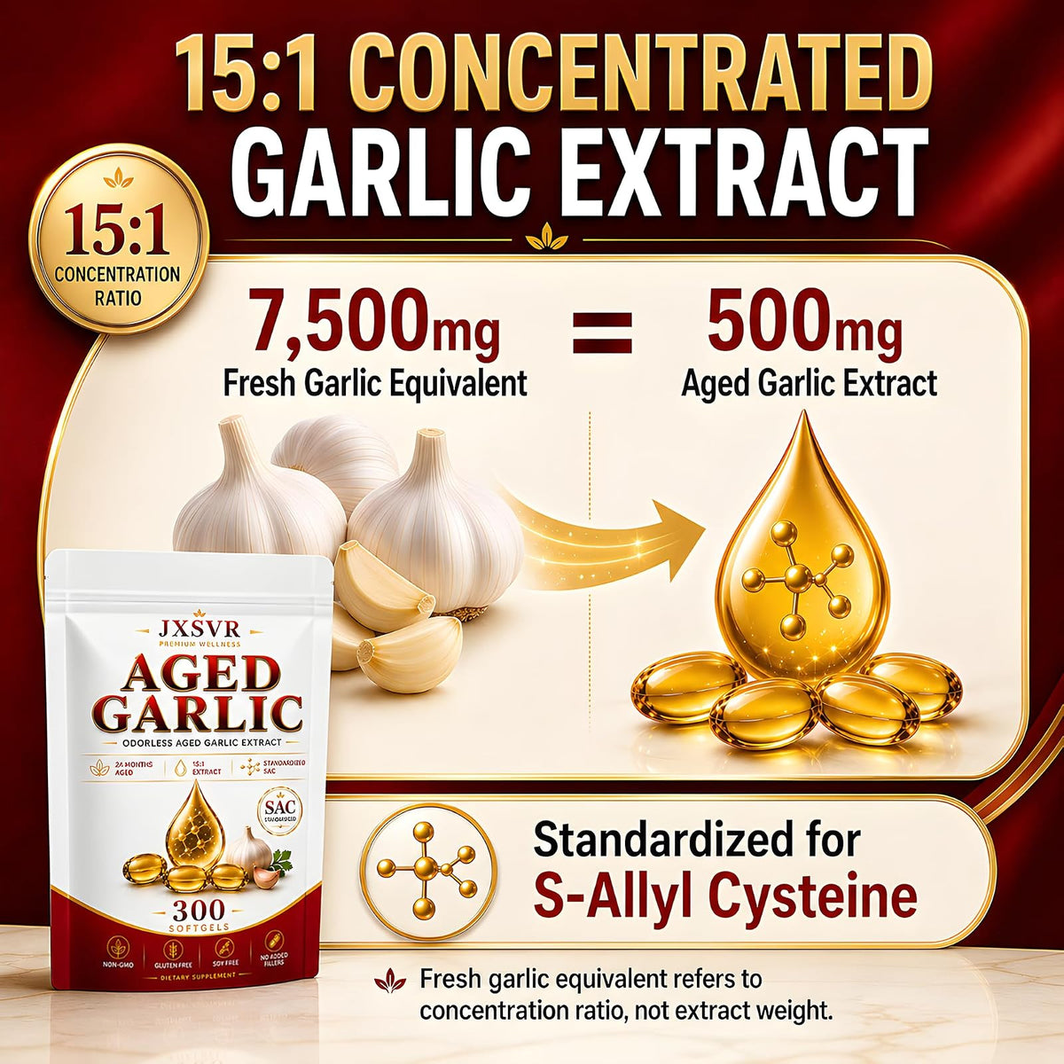 JXSVR garlic extract for heart health