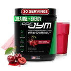 JYM pre-workout black cherry flavour
