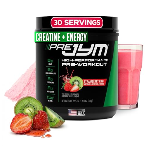 JYM pre-workout strawberry kiwi flavour