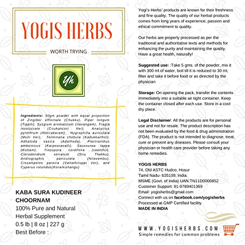 Kaba Sura Kudineer natural ingredients