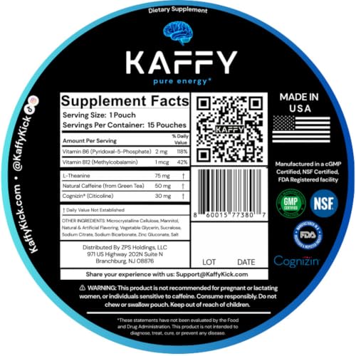Kaffy nootropic pouches for focus