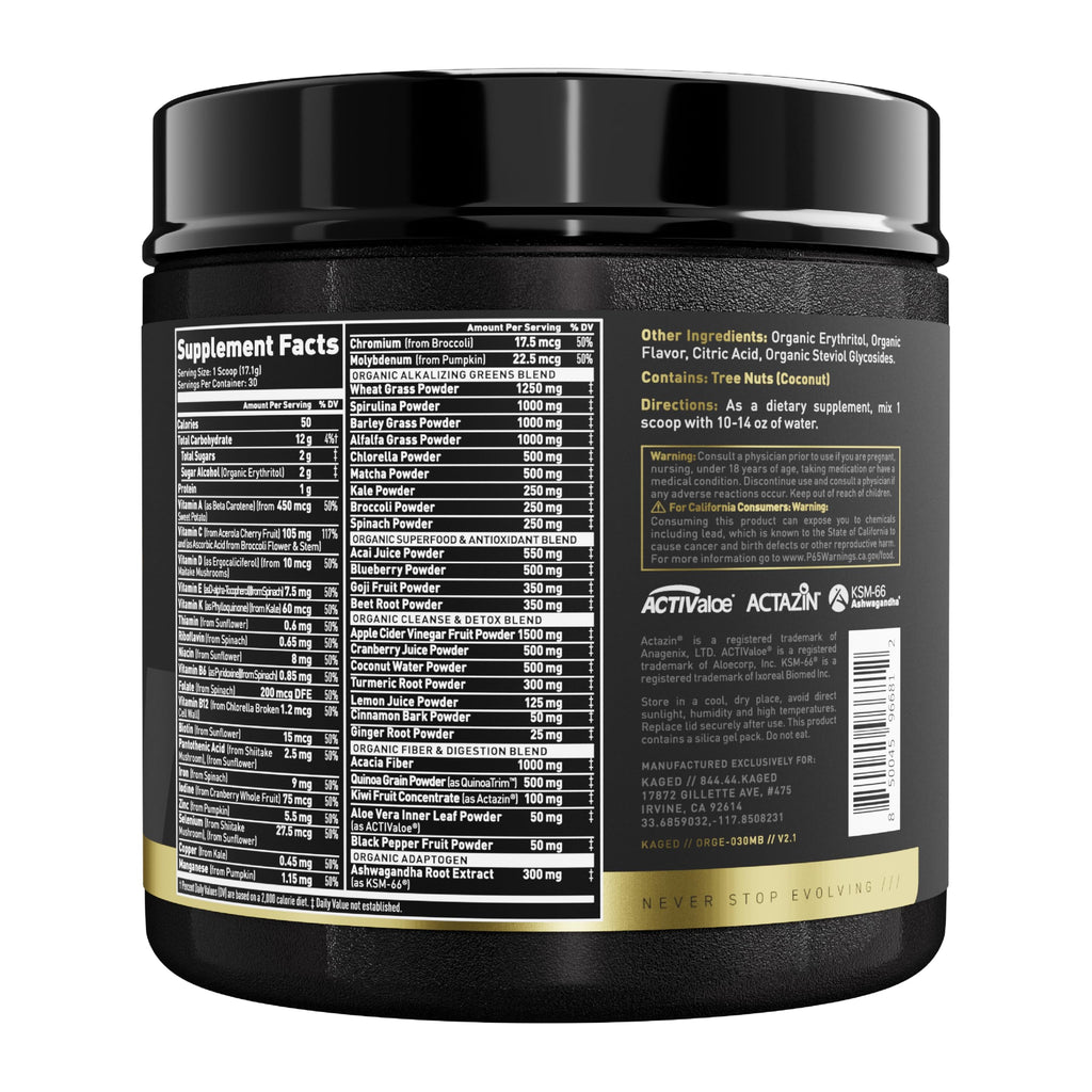 Kaged berry flavor health supplement