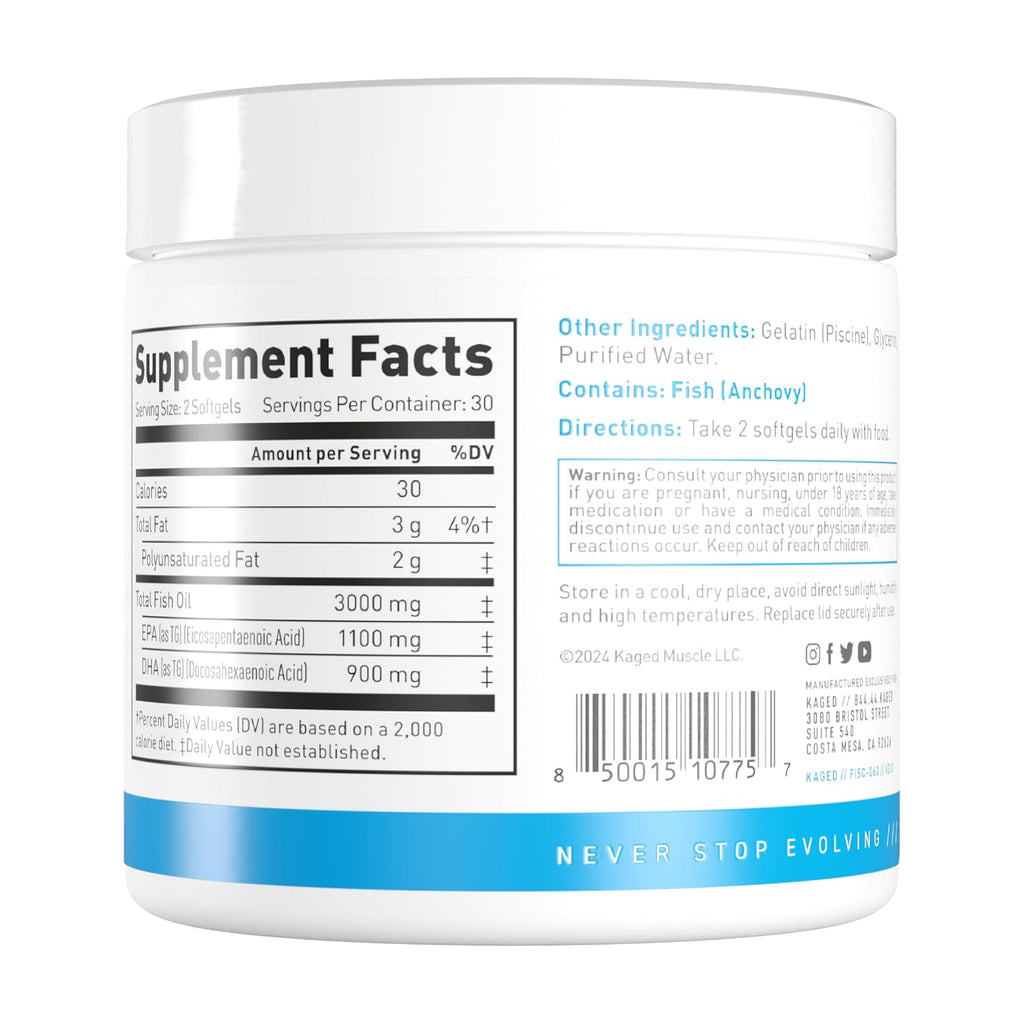 Kaged fish oil for overall wellness