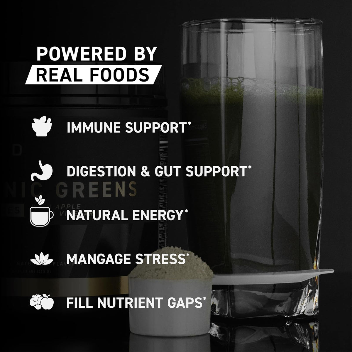 Kaged greens powders for daily health