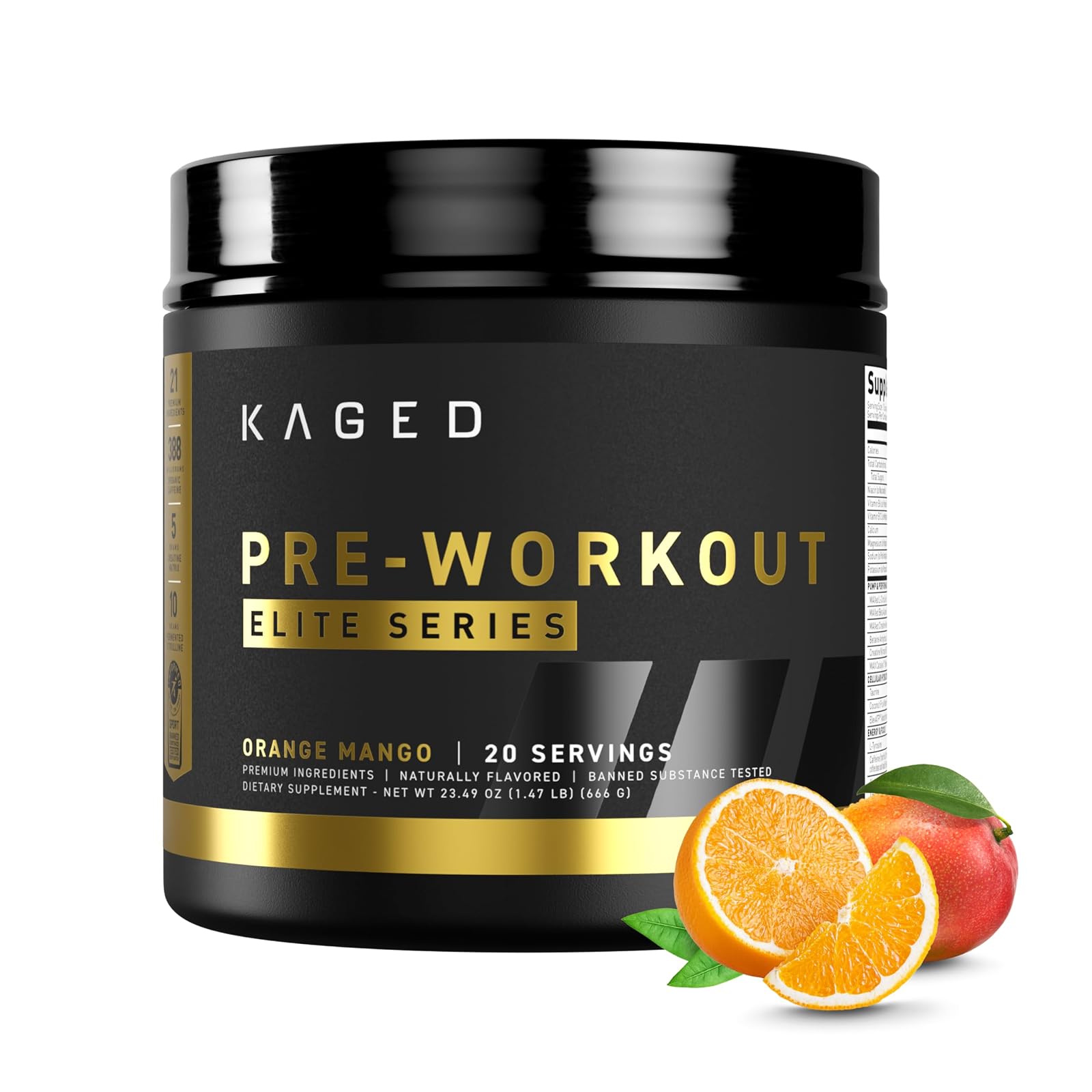 Kaged pre-workout orange mango flavour