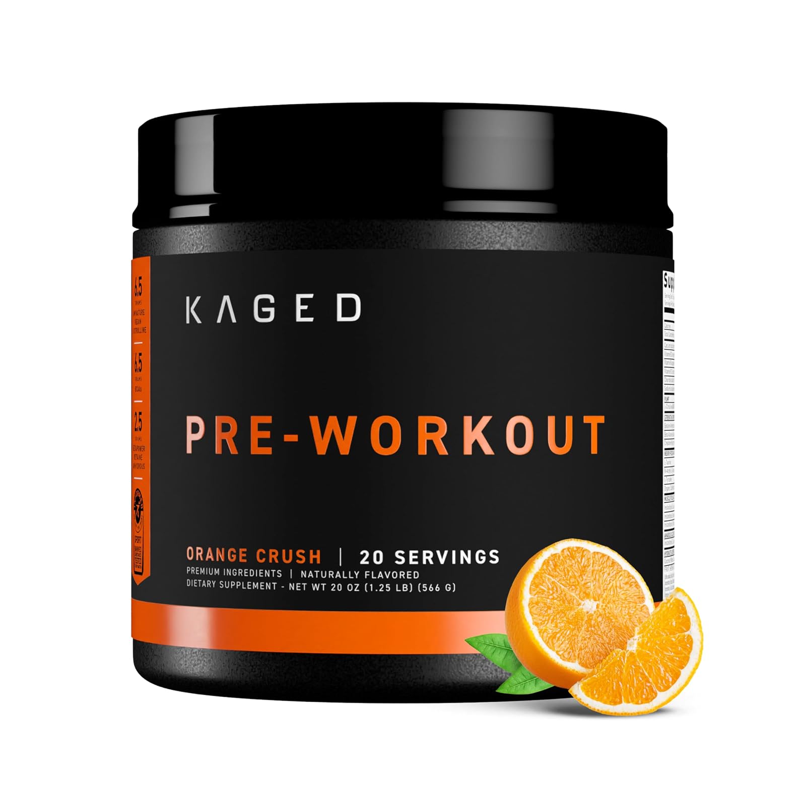 Kaged pre-workout powder orange flavour