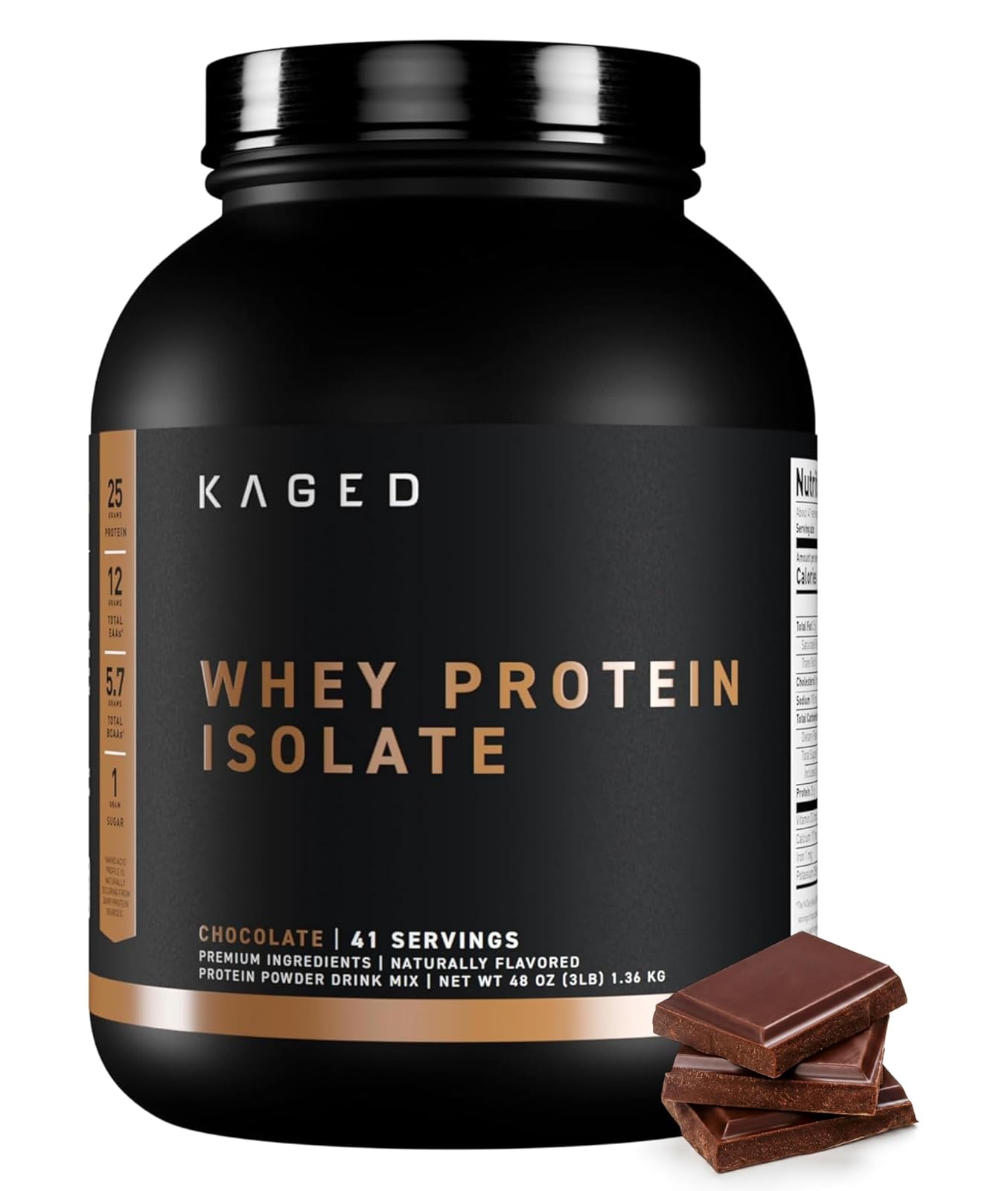 Kaged whey protein isolate chocolate
