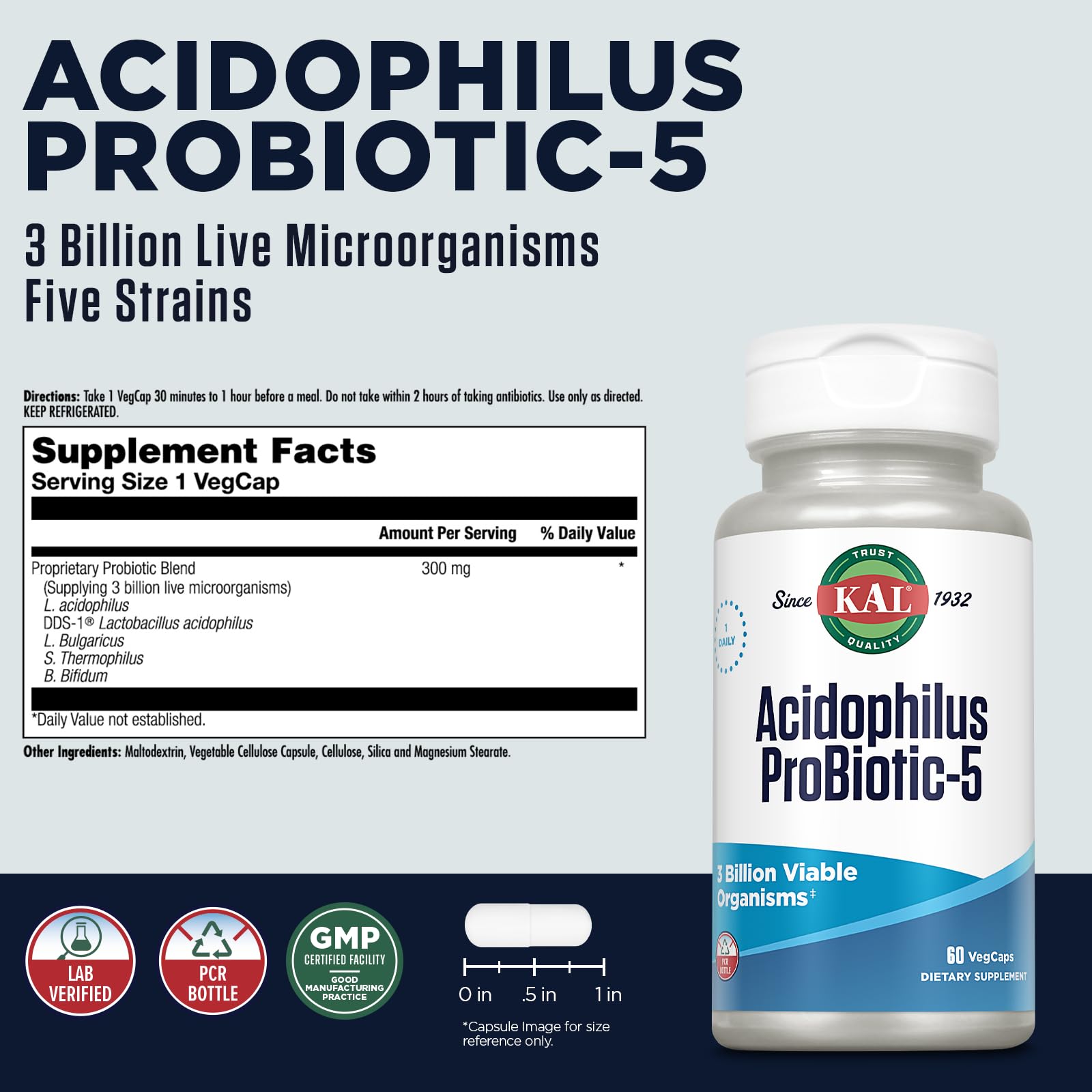 KAL Acidophilus kids probiotic tablets