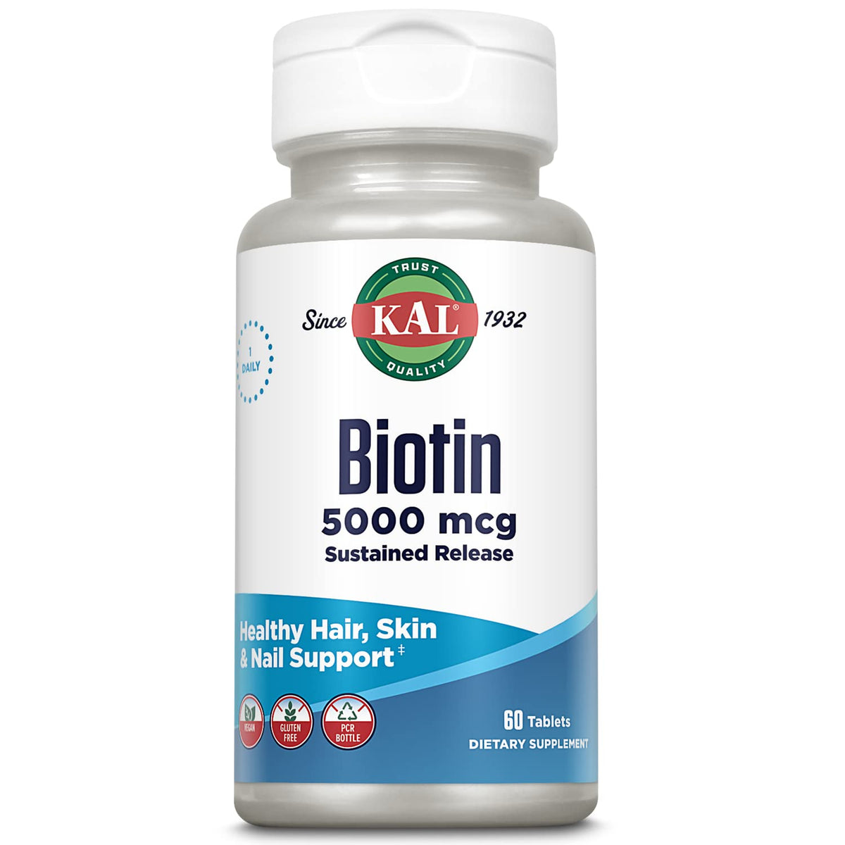 KAL Biotin 5000 mcg tablets for hair growth