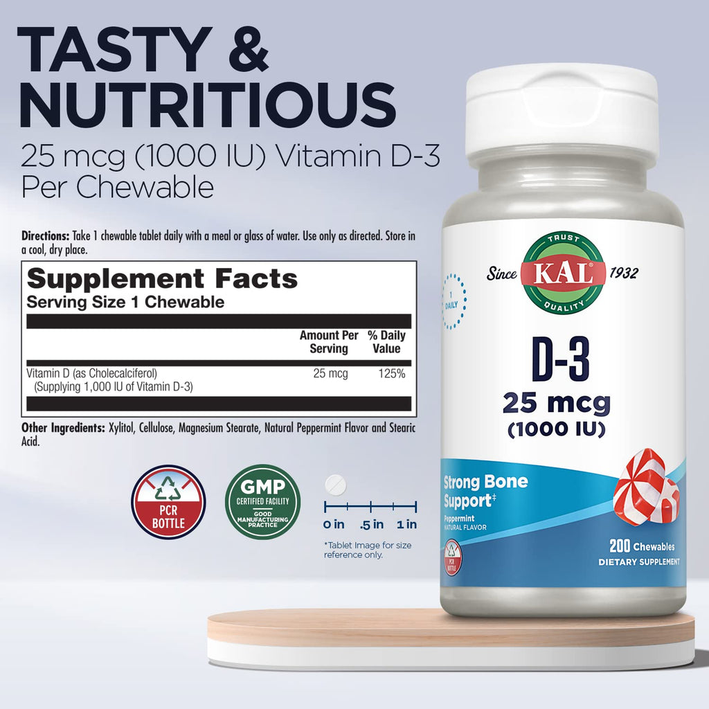 KAL chewable vitamin D benefits