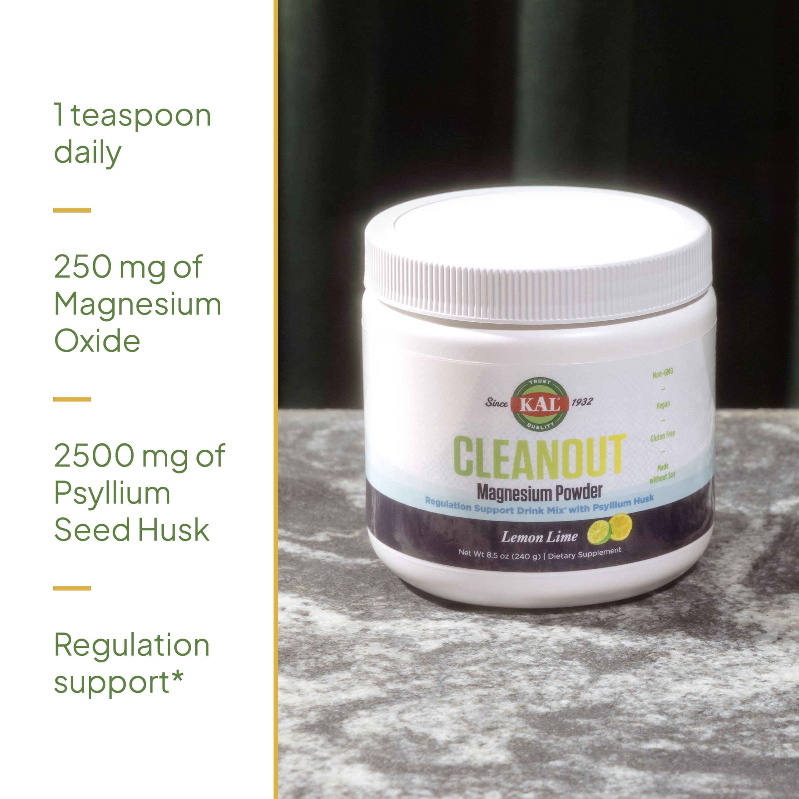 KAL Cleanout magnesium with psyllium husk