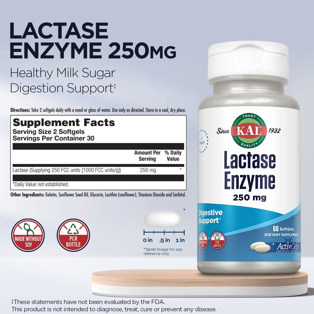 KAL Lactase SoftGels for easy absorption