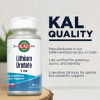 KAL Lithium Orotate for stress relief