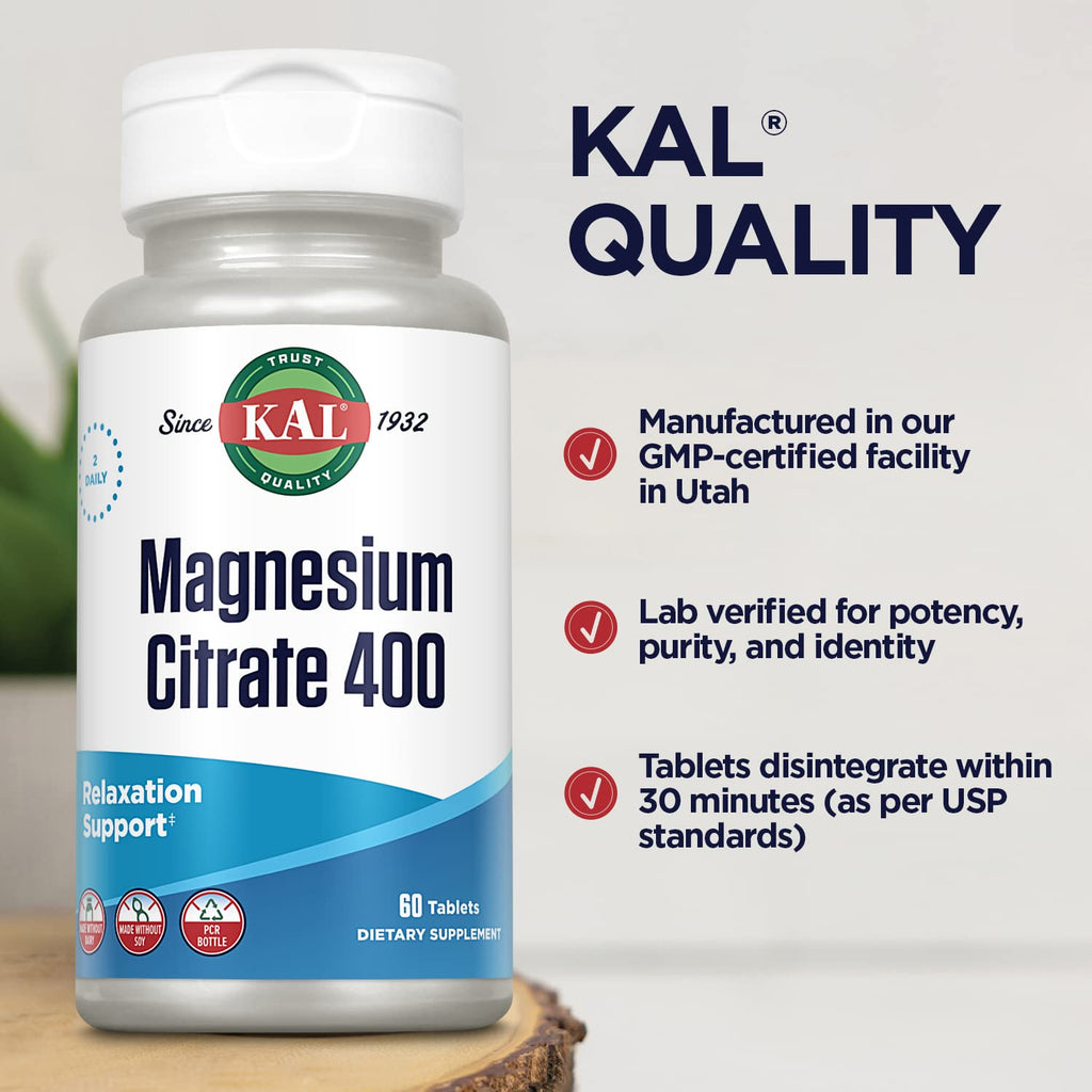 KAL magnesium citrate for muscle recovery