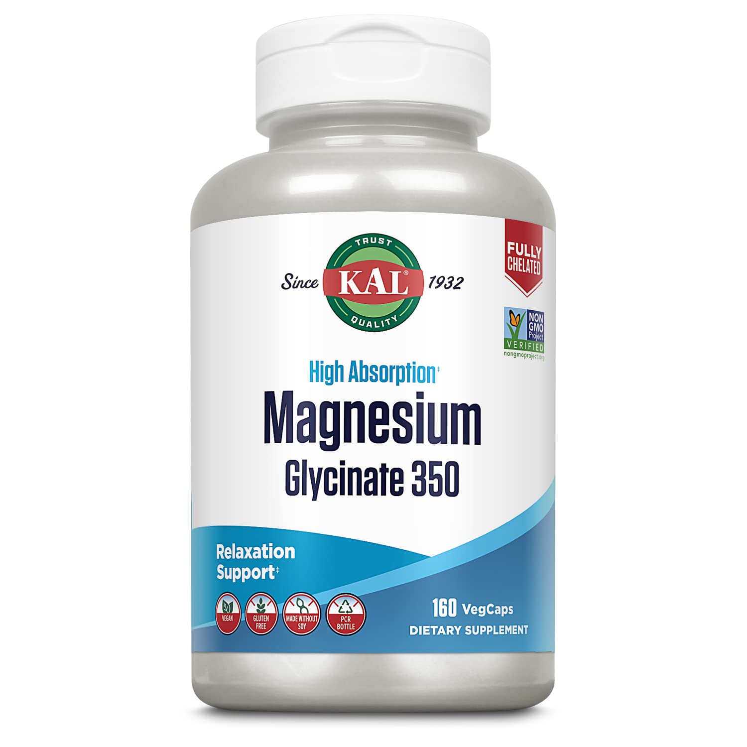 KAL magnesium glycinate capsules for relaxation
