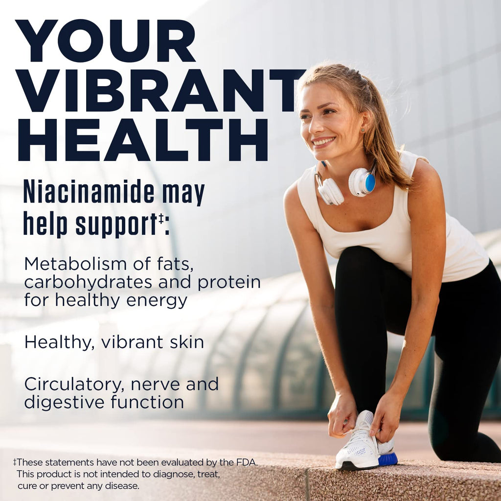 Kal Niacinamide supports energy metabolism