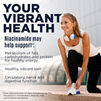Kal Niacinamide supports energy metabolism
