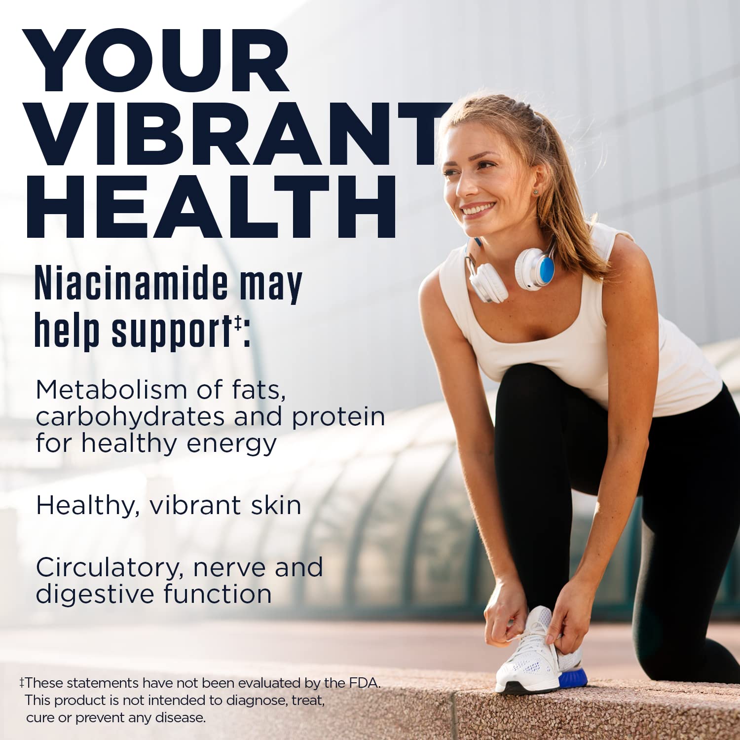 Kal Niacinamide supports energy metabolism