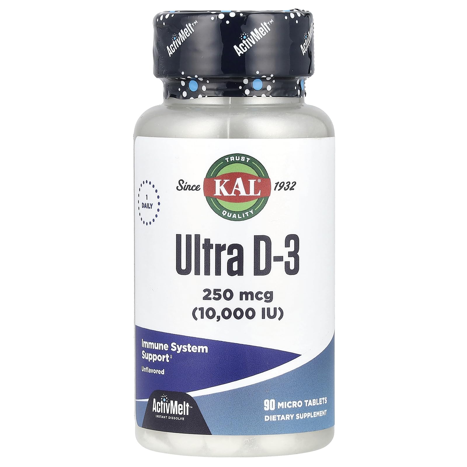 KAL vitamin D3 10,000 IU tablets