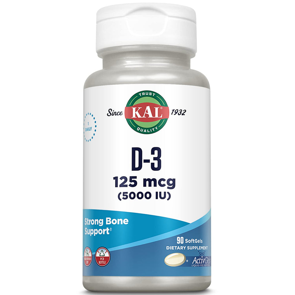 KAL Vitamin D3 5000 IU softgels