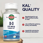KAL vitamin D3 for daily wellness