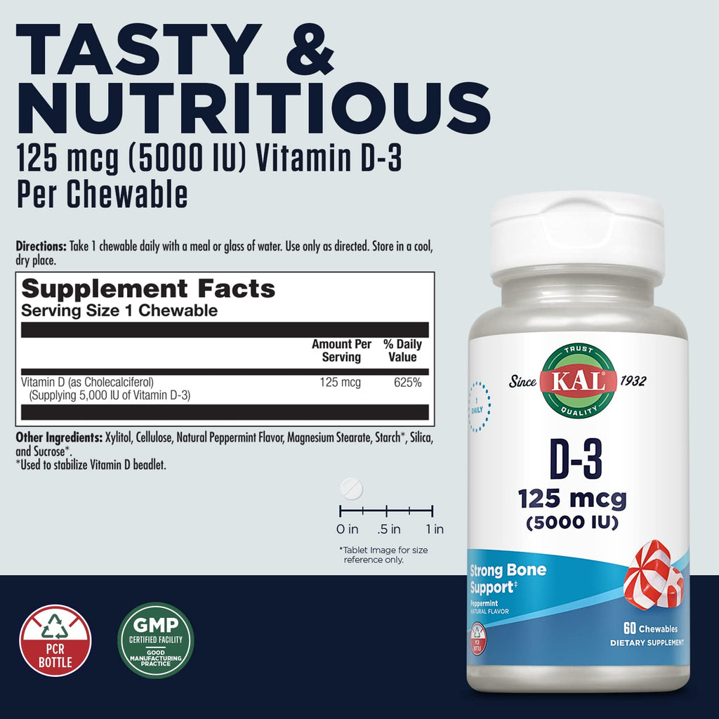 KAL Vitamin D3 promotes bone health