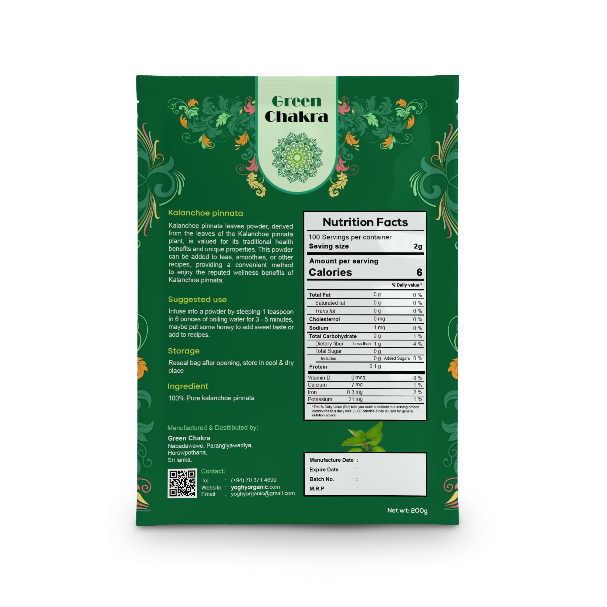 Kalanchoe Pinnata for herbal teas