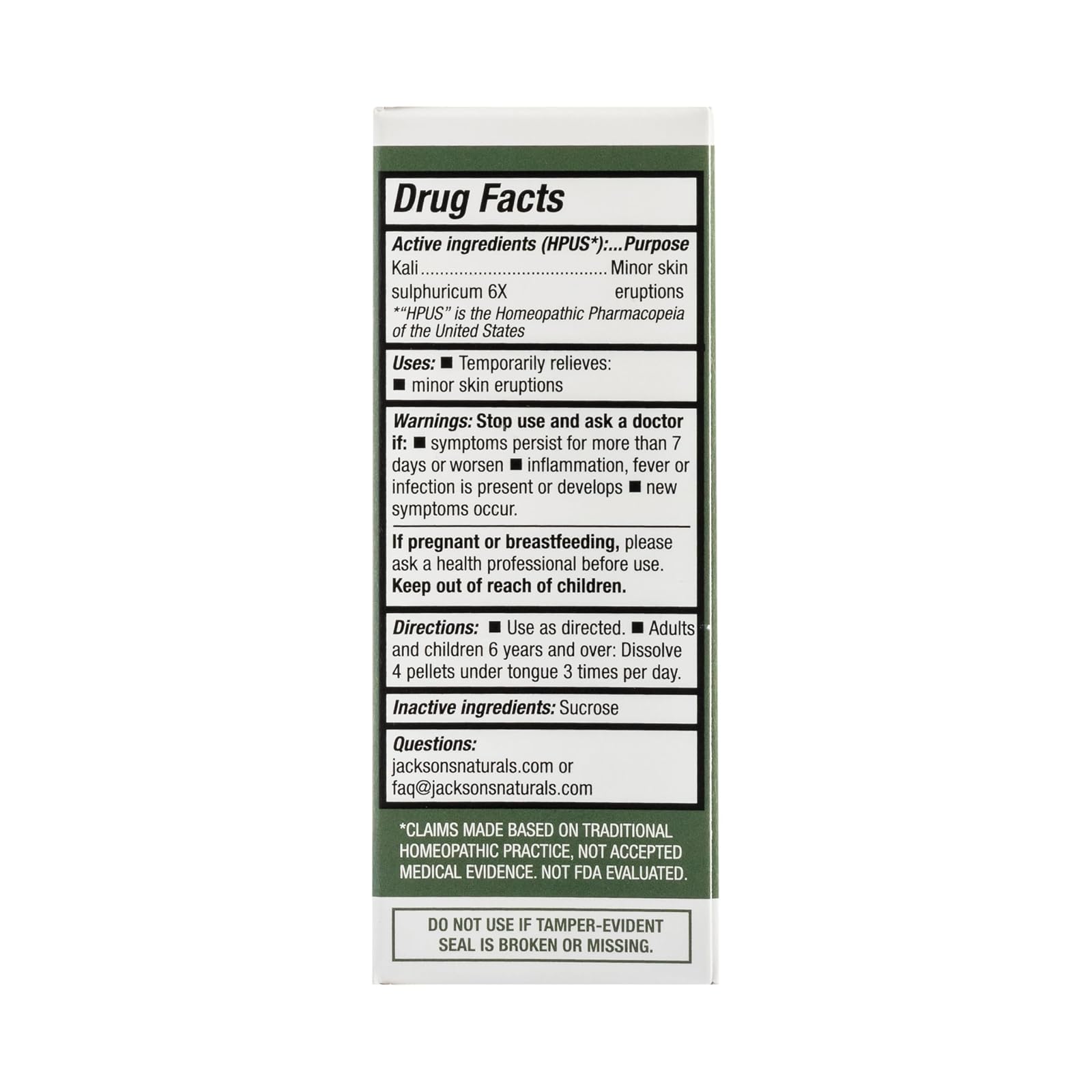 Kali Sulphuricum for skin health