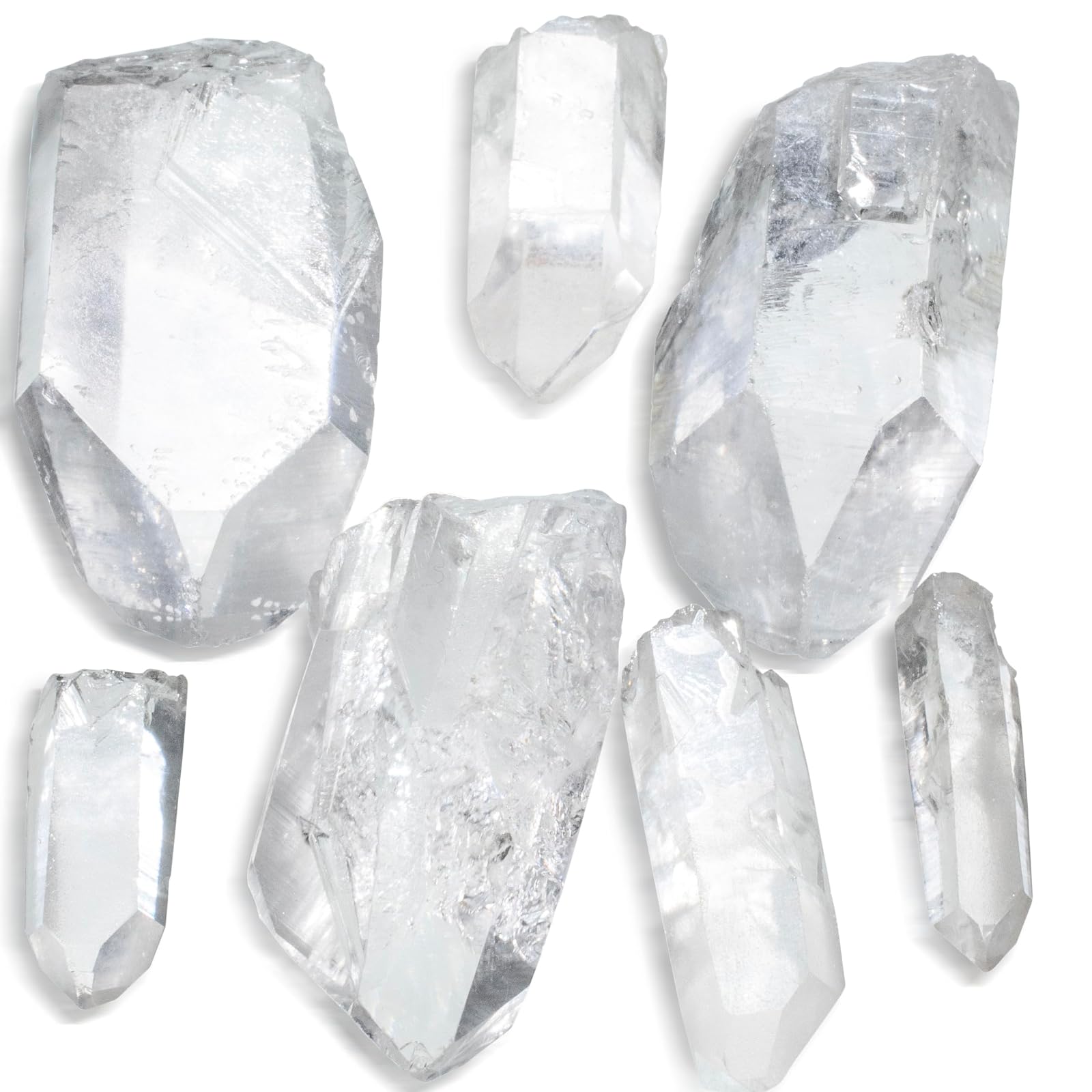 KALIFANO raw Lemurian crystal bundle