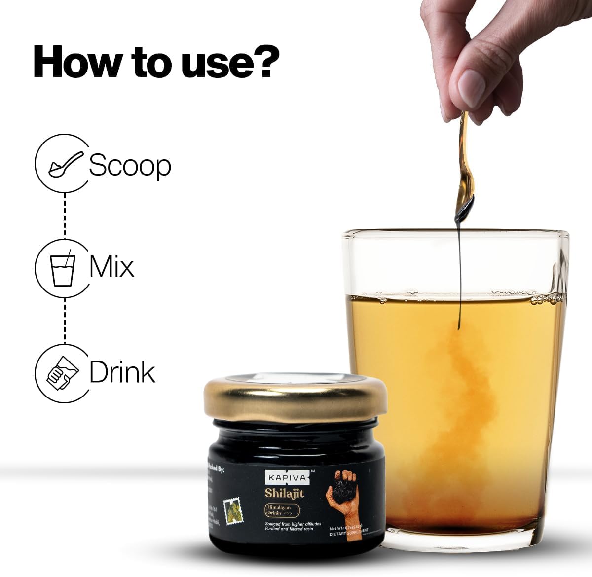 Kapiva shilajit resin for daily use