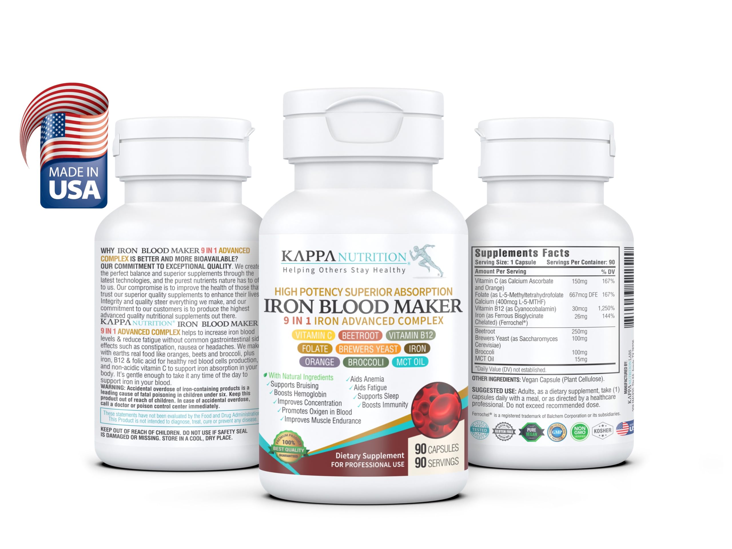 KAPPA NUTRITION iron with B12 benefits