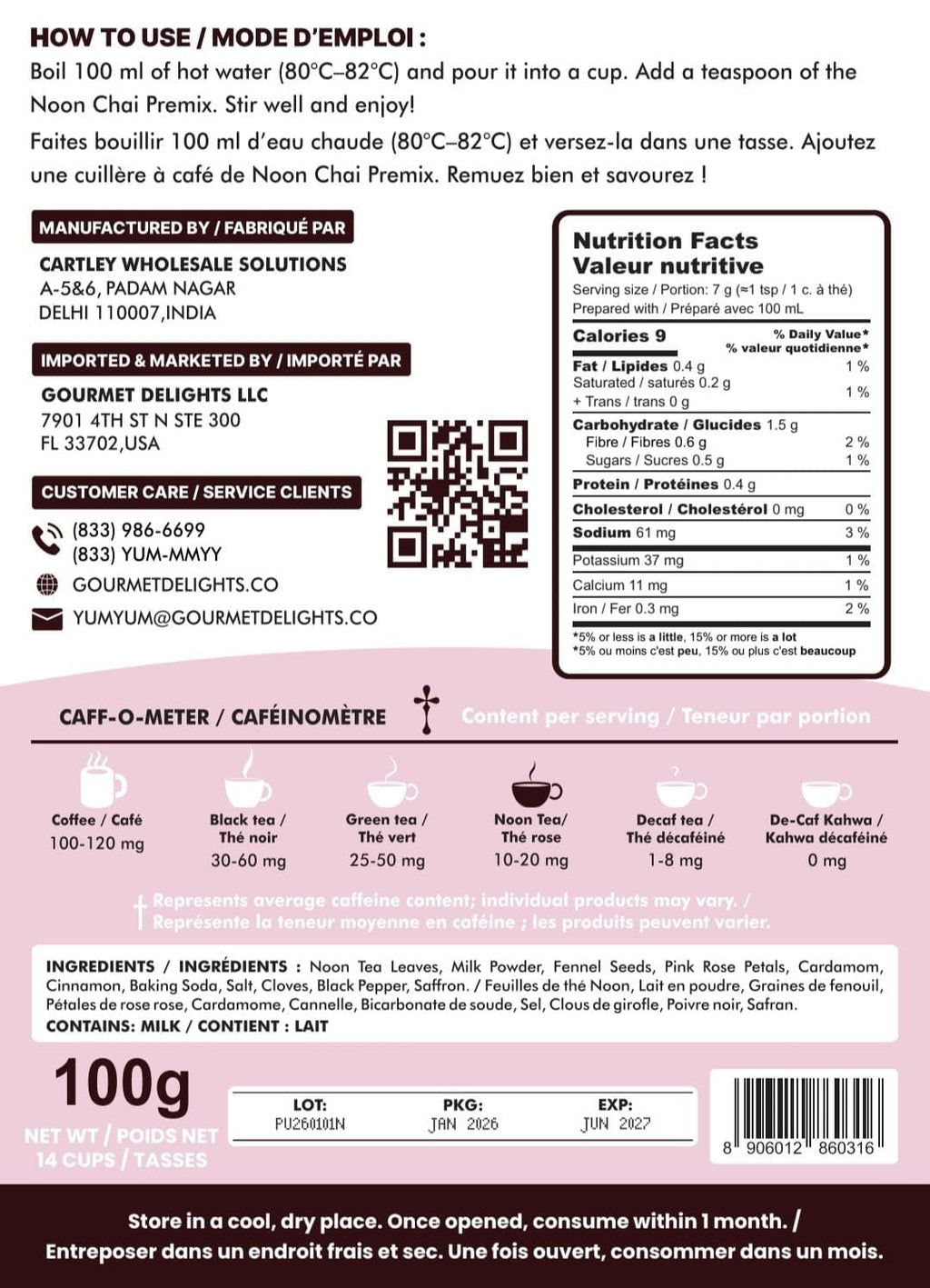 Kashmiri noon chai premix powder