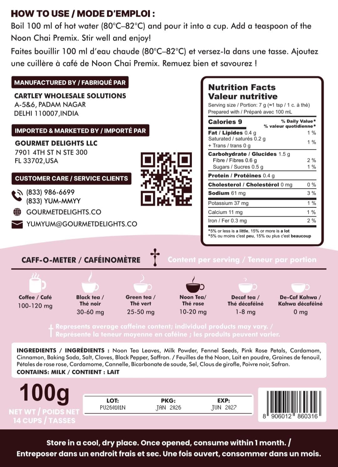 Kashmiri noon chai premix powder