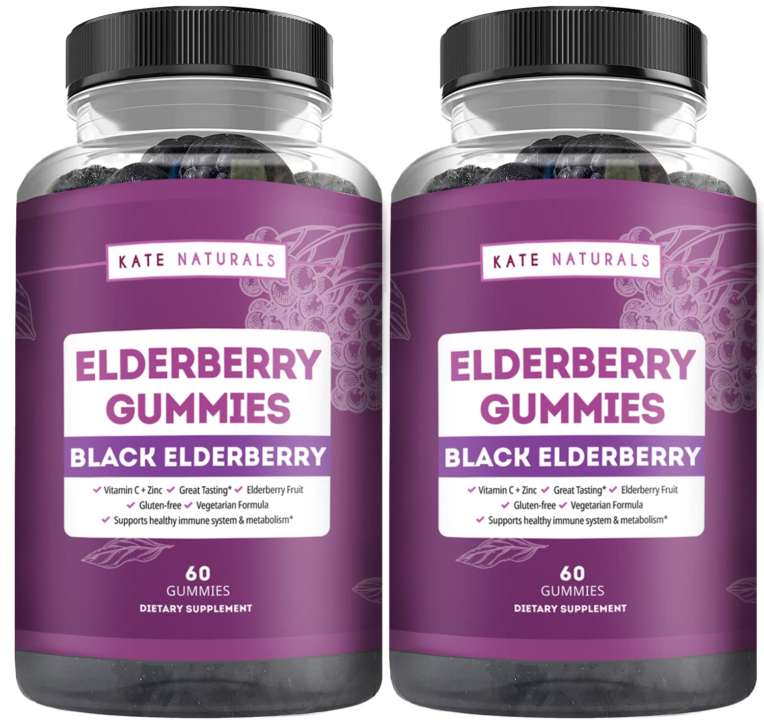 Kate Naturals elderberry gummies for immunity