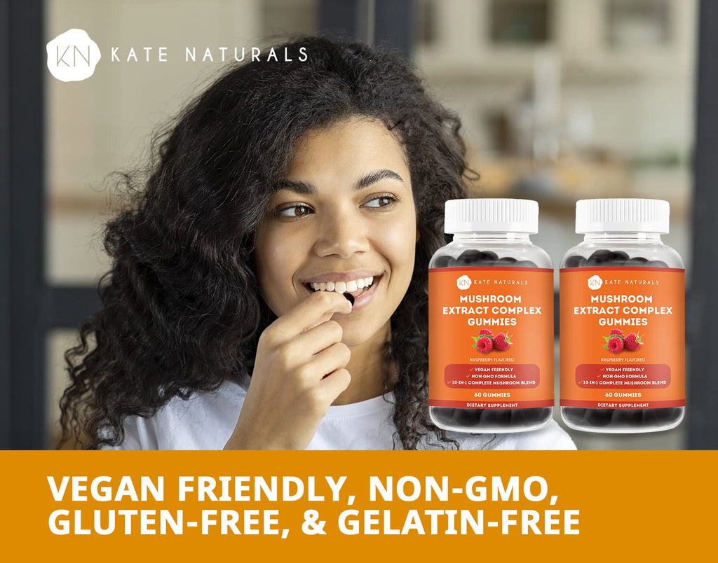 Kate Naturals mushroom gummies for energy