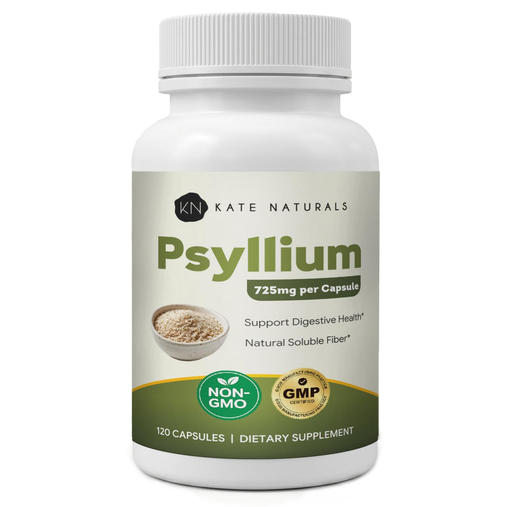 Kate Naturals psyllium husk capsules for digestion