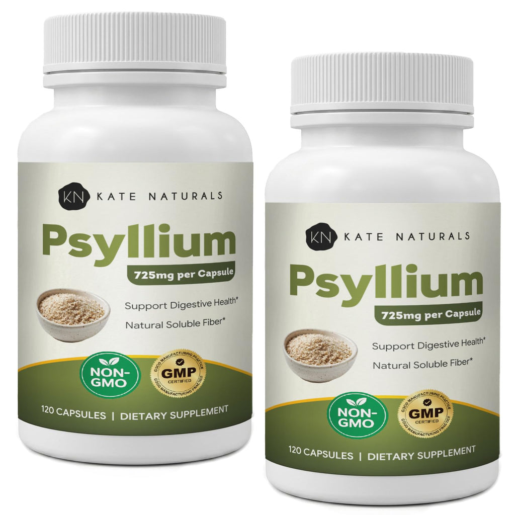 Kate Naturals psyllium husk capsules for digestion
