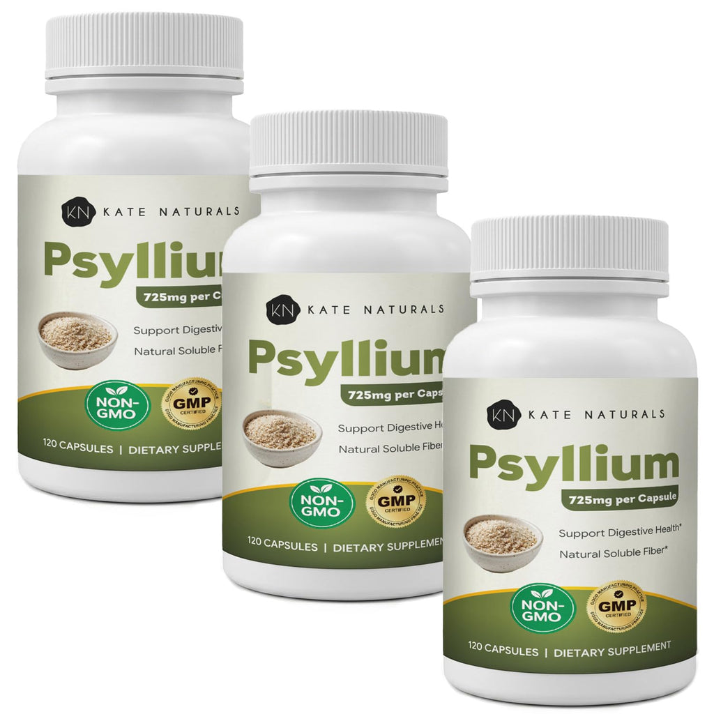 Kate Naturals psyllium husk capsules for digestion