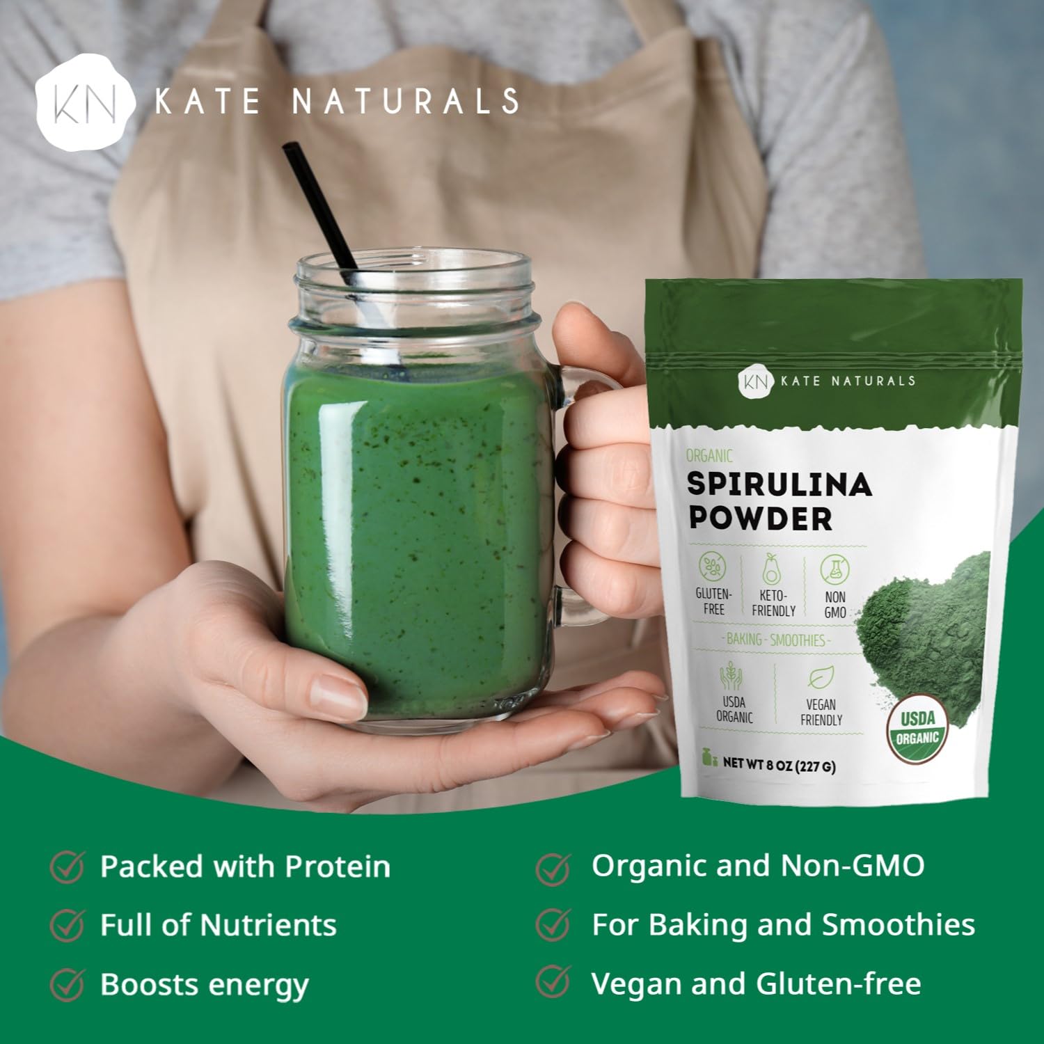 Kate Naturals spirulina for detox