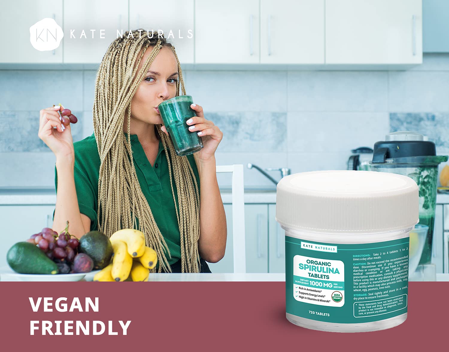 Kate Naturals spirulina for immunity