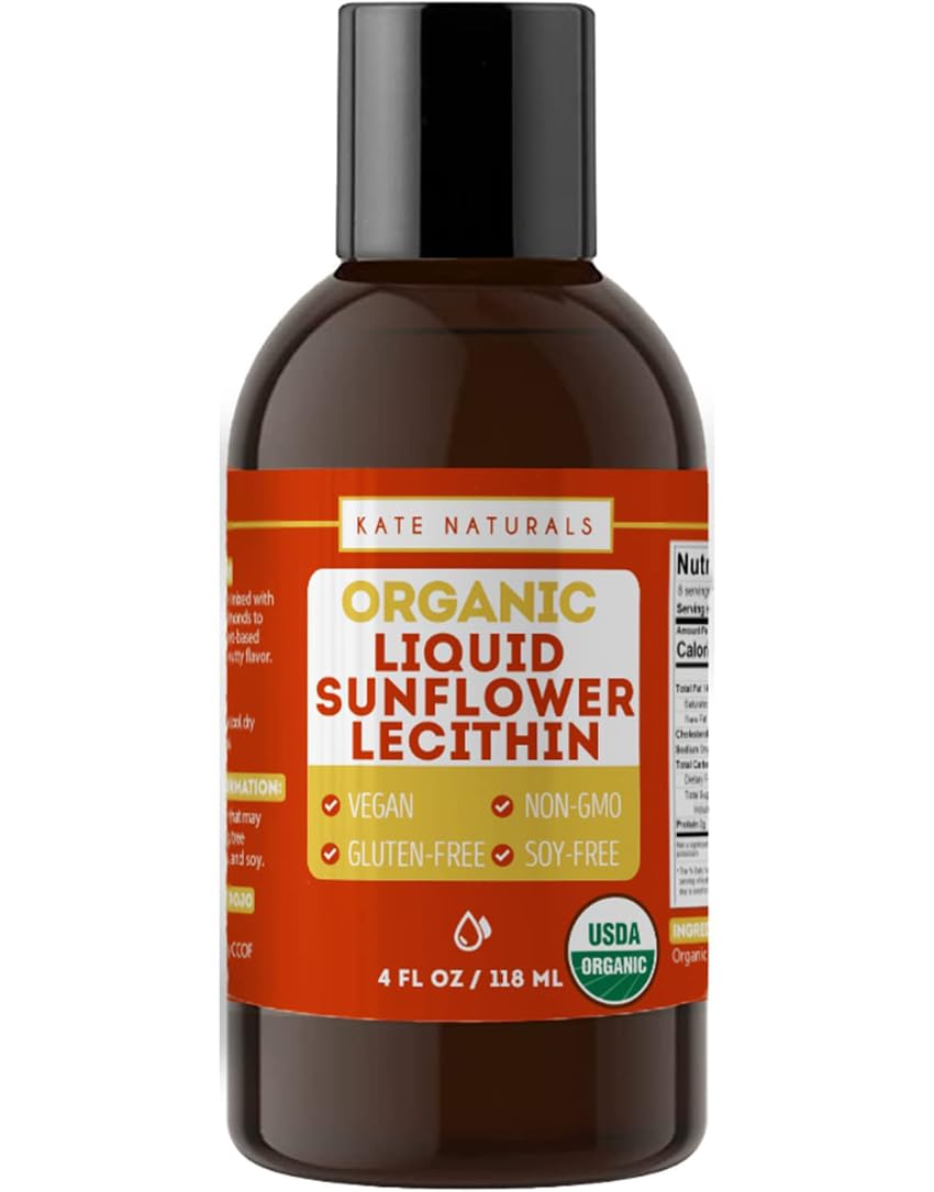 Kate Naturals sunflower lecithin liquid benefits