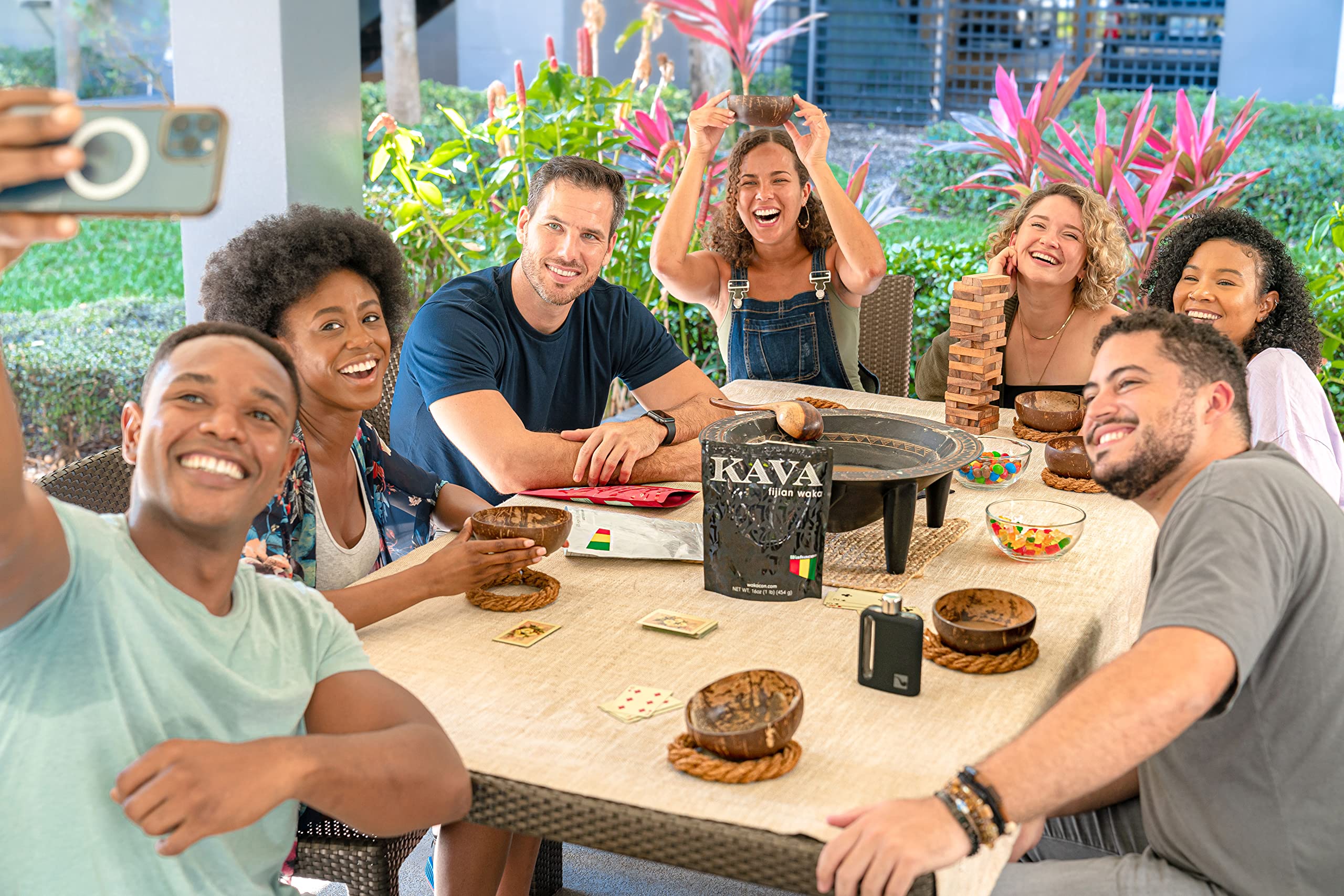 Kava kava powder for social gatherings