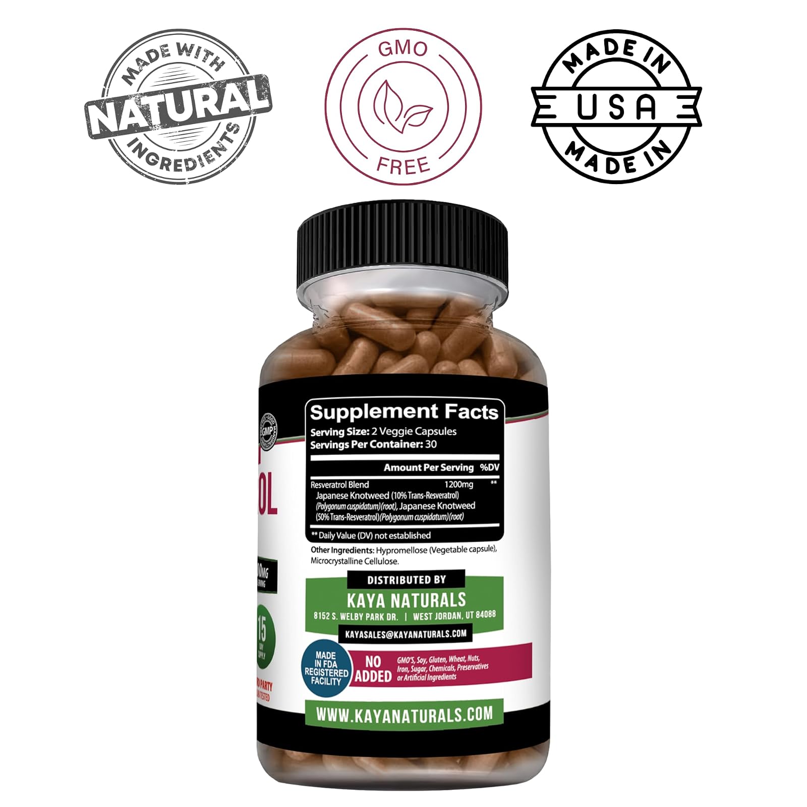 Kaya Naturals 60 veggie capsules