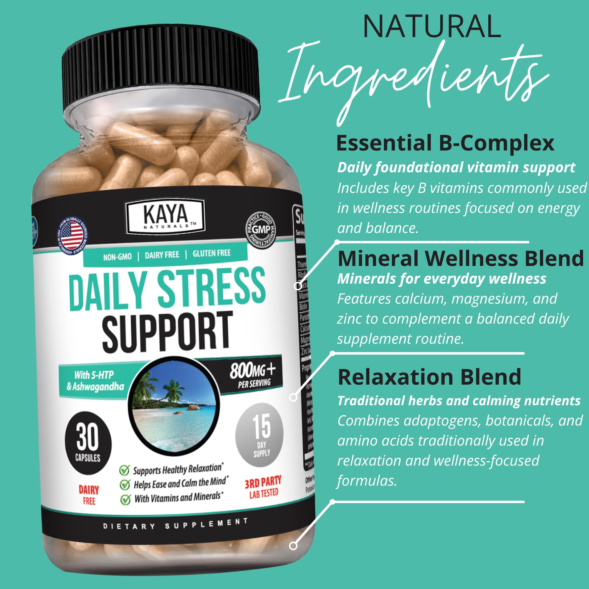 Kaya Naturals anxiety relief vitamins