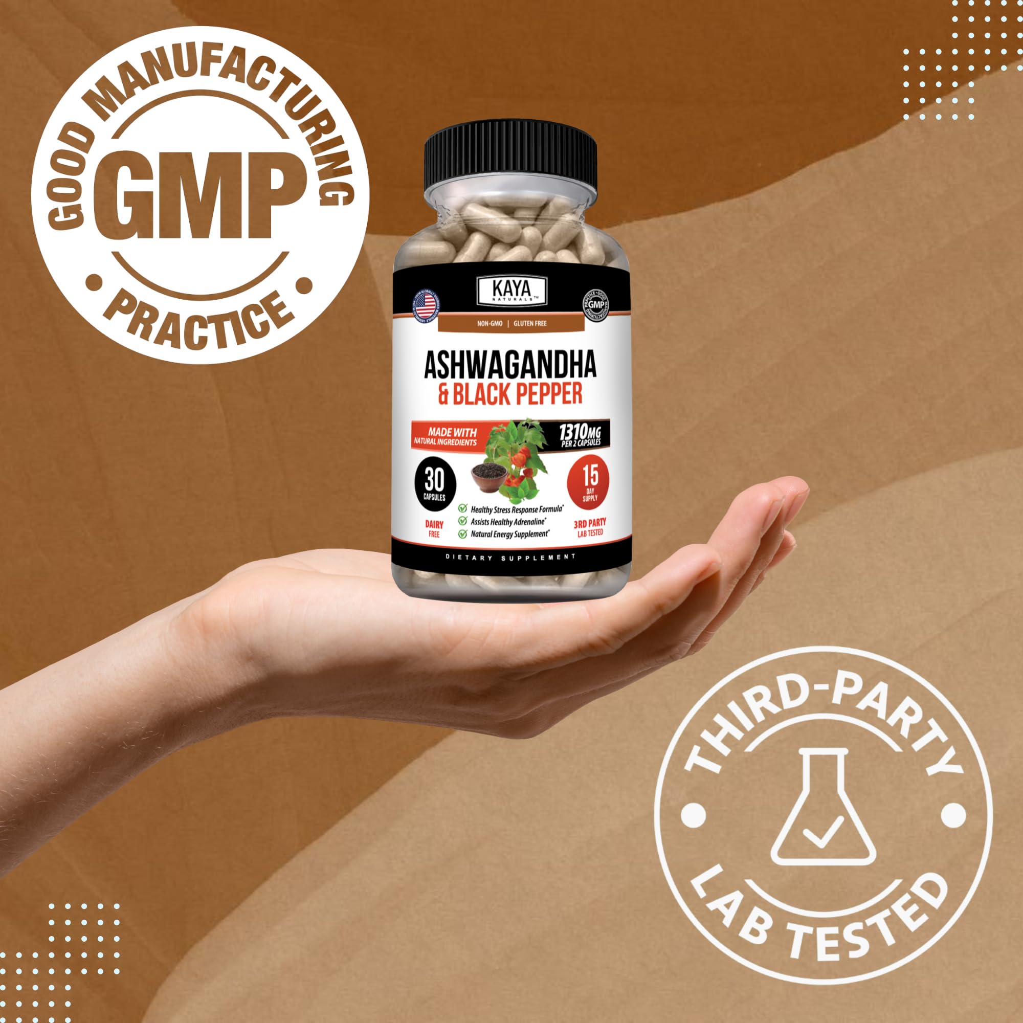 Kaya Naturals ashwagandha for energy boost