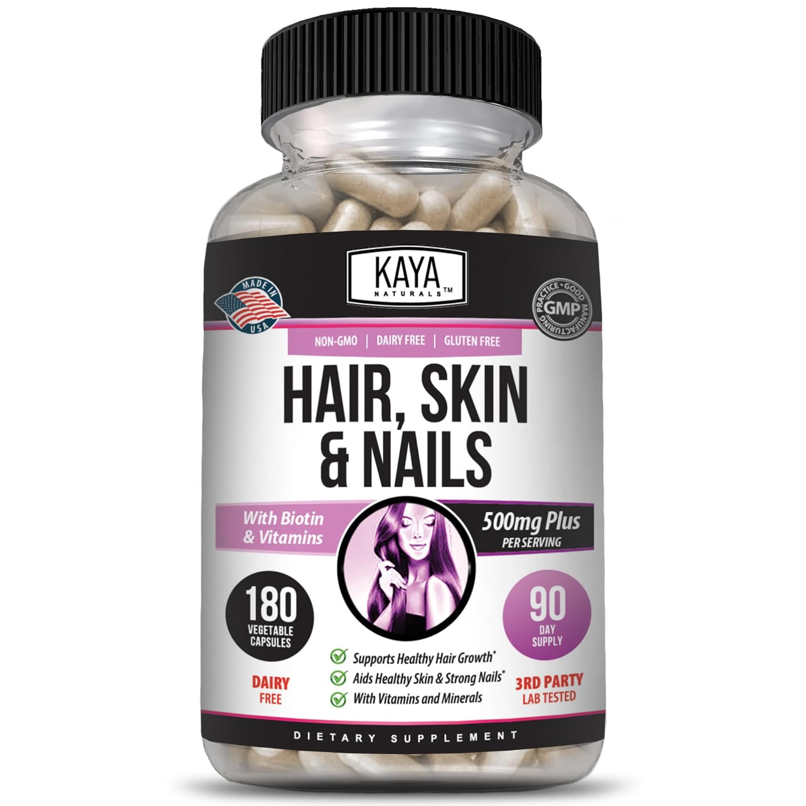 Kaya Naturals biotin capsules for hair