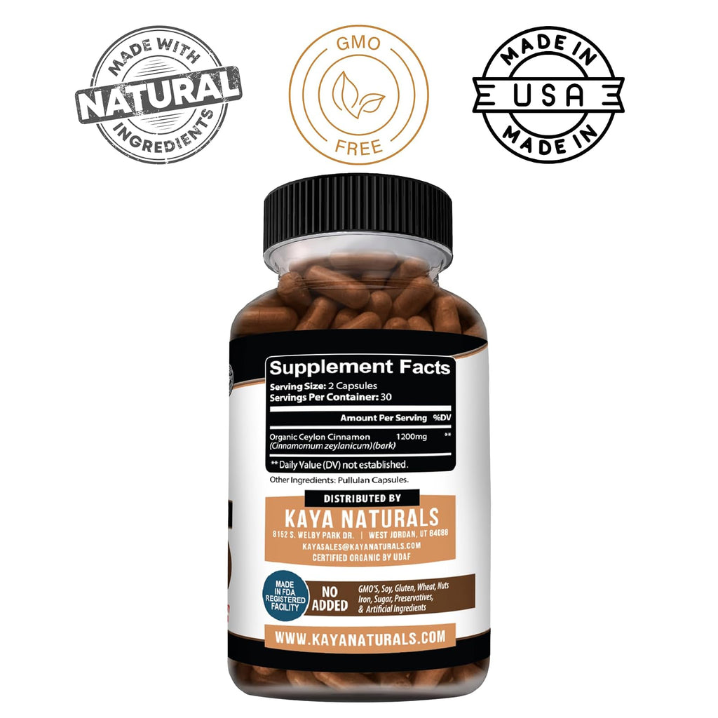 Kaya Naturals cinnamon supplement