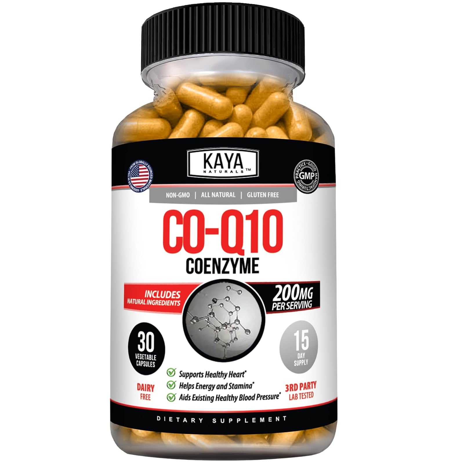 Kaya Naturals CoQ10 antioxidant capsules